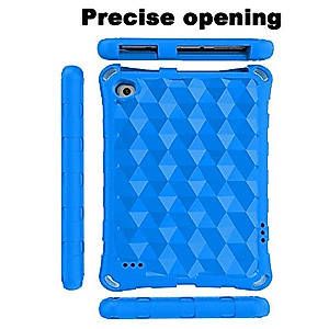 Fire 7 Tablet Case for Kids,Not Compatible with 2022 New, OQDDQO Extra Thick Protective Layer Double-Layer Shockproof in Four Corners Compatible with 9/7/5th Generation 2019/2017/2015 Release (Blue)