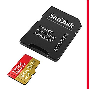 Zoom Digital Multitrack Recorder (F2-BT) & SanDisk 64GB Extreme microSDXC UHS-I Memory Card with Adapter - Up to 160MB/s, C10, U3, V30, 4K, A2, Micro SD - SDSQXA2-064G-GN6MA