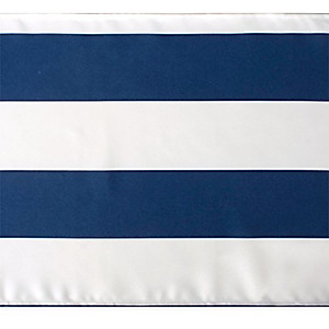 DII Cabana Stripe Outdoor Tabletop Collection, Stain/Wrinkle Resistant & Waterproof, Table Runner, 14x72, Nautical Blue