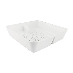 GSW ABS Plastic Floor Sink Drain Strainer Drop-in Basket 8-1/2”W x 8-1/2”L x 2-1/4”H - Perfect for Restaurant, Bar, Buffet (2" H ABS)