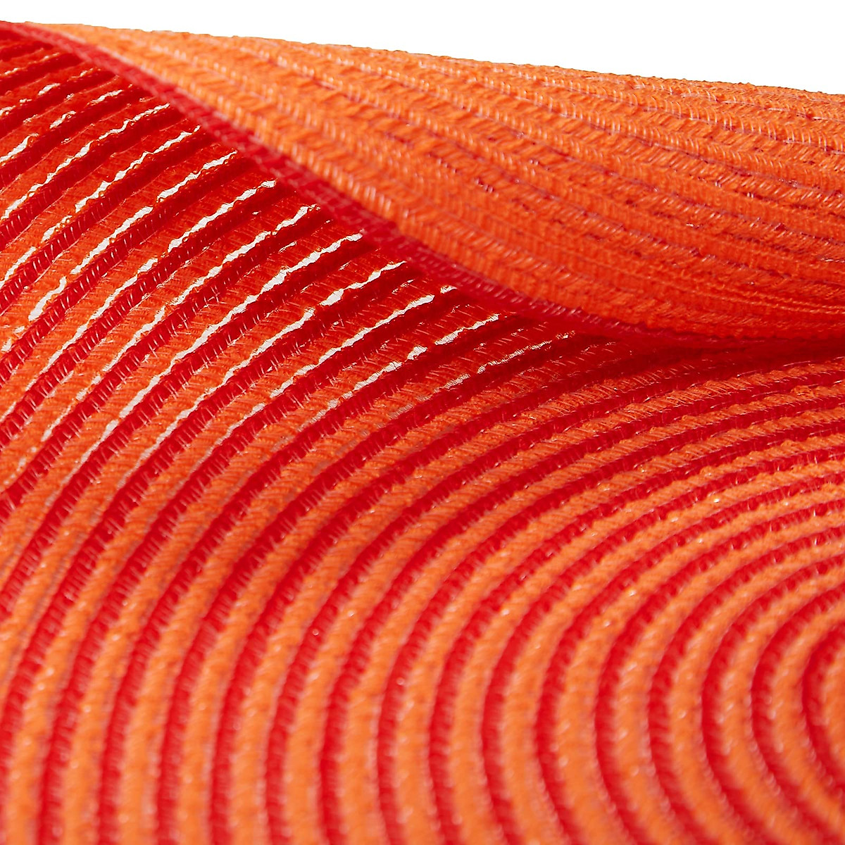 Smaafit Round Braided Placemats, Set of 4 Table Place Mats for Round Dining Tables, 15 inches Round Placemat, Place Mat Round Table Mats (Mix Orange Red)