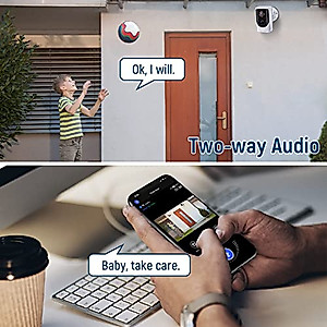 EKEN Security Camera Wireless Outdoor, Solar Security Camera for Home Security, 1080P HD, Smart Motion Detection, 2-Way Talk, Night Vision, Cloud Storage, IP65 Weather Resistance