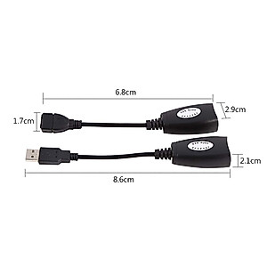 USB to RJ45 Adapter,USB 2.0 to RJ45 Ethernet Extension Extender Network Adapter Cable Wired LAN Ideal for Use with USB Cameras, Printers, Web Cameras, Keyboard, Extensions