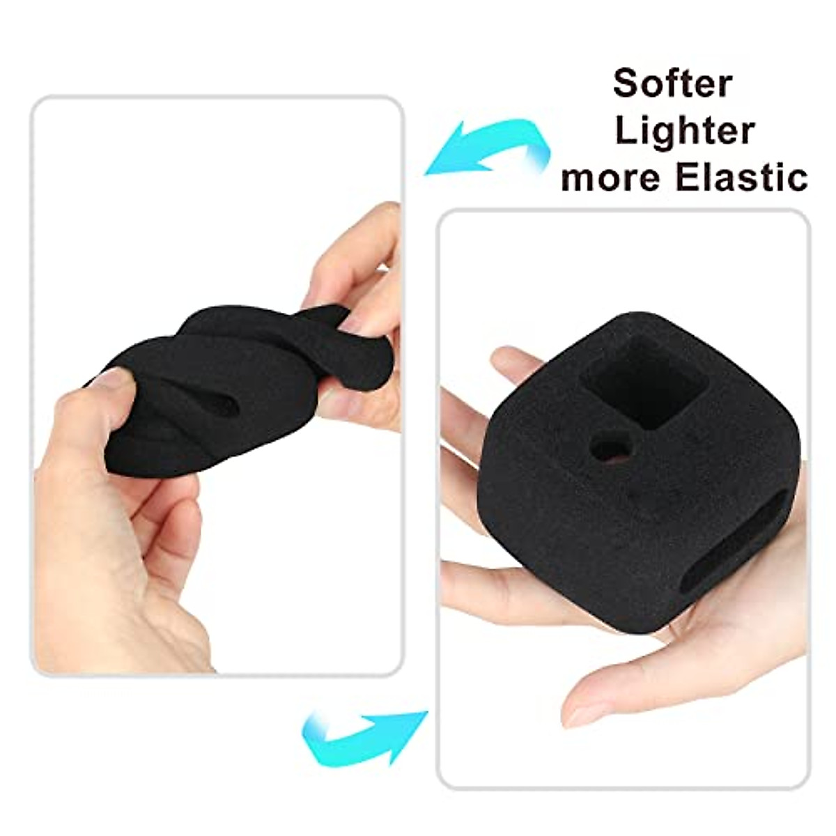 HSU Windslayer Cover and Lens Screen Protector for GoPro Hero 11 Black Mini, Windslayer Cover (2 Pack) + Screen Protector (3 Pack) + Lens Cap, Video Noise Reduction GoPro Accessory