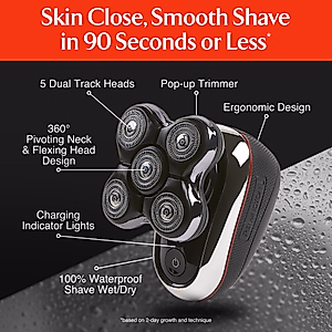 Remington Balder Boss Electric Razor for Head XR7120 - Premier Wet/Dry Bald Head Shaver, Japanese Steel Blades, Cordless Rechargeable, Effortless Head Shaving with Precision Dual Track Heads