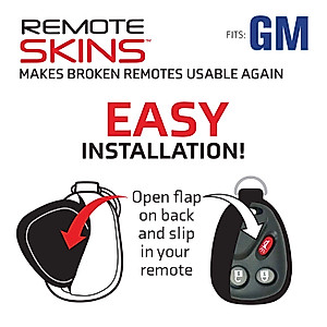 Lucky Line Flexible Remote Skin, GM Models, 1 Pack (48901) , Black