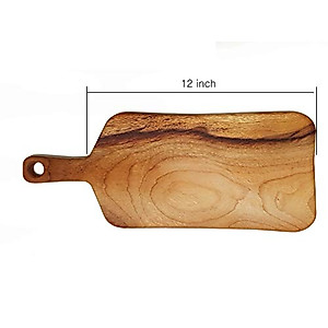 BOUMBI Fragrant Camphor Laurel Wood Cutting Board with Handle(15.7x6.3x0.55 inches paddle)