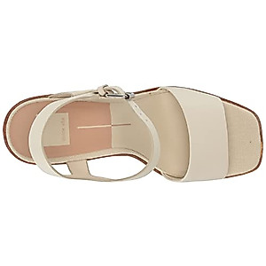 Dolce Vita Women's Wallis Heeled Sandal, Ivory Leather, 10