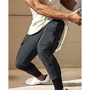 Surenow Mens Running Jogger Pants Workout Athletic Sweatpants Lightweight Thin Quick Dry Tapered Hiking Pants Sports Pants