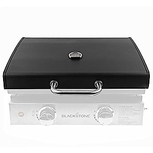 Hard Cover Hood with Temperature Gauge for Blackstone 22 inch Table Top Griddle, 5011 Griddle Hood for Blackstone 22" Grill, Black