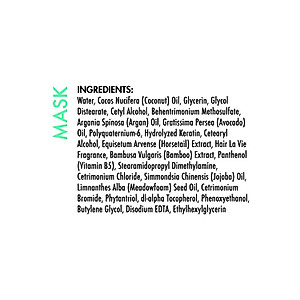 Hair La Vie Shampoo + Mask & Deep Conditioner | with Coconut Oil, Argon Oil, & Keratin | for Curly, Straight, Dry or Heat Damaged Hair