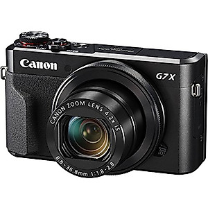Canon PowerShot G7X Mark II Digital Camera, Video Creator Kit with Tripod, Memory Card, and Detachable Bluetooth Remote, Black, Small (1066C029)