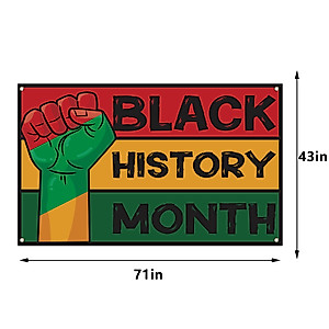 Black History Month Backdrop Black History Month Banner Black History Decor Juneteenth Decoration and Supplies for Home Classroom Office