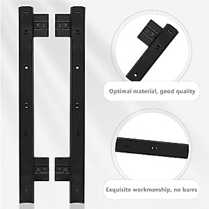 Veemoon 1 Pair Slide-Out Extension Computer Side Slide Inch Construction Sliding Inches Black Mount Tray Thickness Keyboard Furniture Full Steel Ball Rails Pull Heavy Hardware Stand