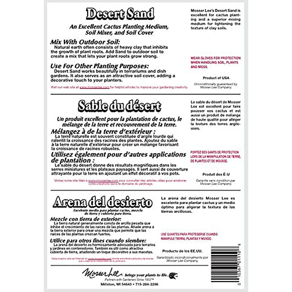 Mosser Lee ML1110 Desert Sand Soil Cover, 5 Pound