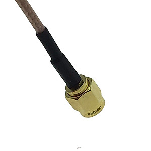 RedYutou SMA Male to with Waterproof Ring SMA Female Bulkhead nut o-Ring RG316 Pigtail Cable /30cm /12 inch RG316 50 ohm Cable (2pcs) Suitable for 4G Antenna, WiFi Router