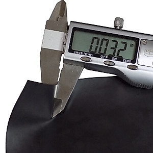 Black Silicone Rubber Sheet, 60A Durometer, 1/32 x 9 x 12" Commercial Grade, Made in the USA, No Adhesive Backing, High Temp Gasket Material