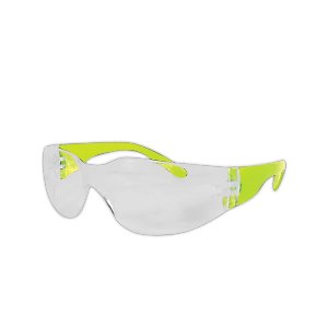 MAGID Y10 Gemstone Myst Colored Temple Protective Eyewear with High viz Green with Clear Lens (6 Pair), Model Number: Y10621C-6