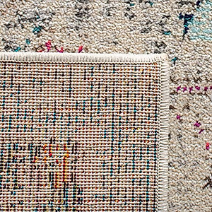 SAFAVIEH Madison Collection 8' x 10' Grey / Gold MAD473F Boho Chic Medallion Distressed Non-Shedding Living Room Bedroom Dining Home Office Area Rug