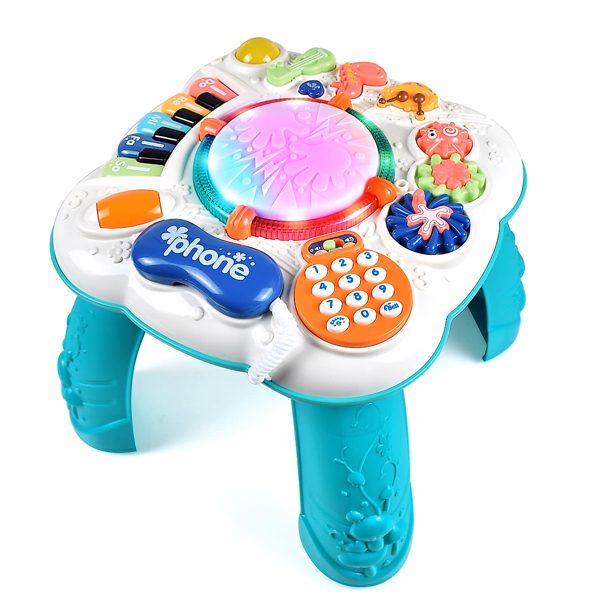 Tuko Baby Toys 6 to 12 Months,Activity Table Toy for Toddlers (Size: 11.8 x 11.8 x 12.2 inches)