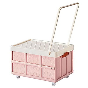 Zerodeko Collapsible Storage Bins Lidded Storage Bins Plastic Tote Storage Box Container Stackable Folding Utility Crates Clothes Storage Organizer Storage Box Folding Book Case Moving Boxes