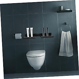 BRIGHTFUFU Bathroom Storage Wall Mounted Rack Shelves steel shelf wall mount shelves bath organizer wall stand shelves steel shelves decorative shelves steel shelving toilet