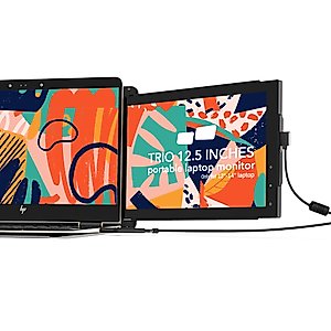 Mobile Pixels Trio Portable Monitor for Laptops, 12.5'' Full HD IPS Screens, USB C/USB A Dual or Triple Displays,Windows/OS/Android/Nintendo Switch (One Monitor Only) (Renewed)