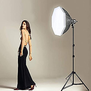 GVM 80W Softbox Lighting Kit with APP Control, Professional Studio Photography Lighting with Digital Display, LED Video Light Color Temperature 5600K and CRI 97+ for Portrait Product Fashion Shoot