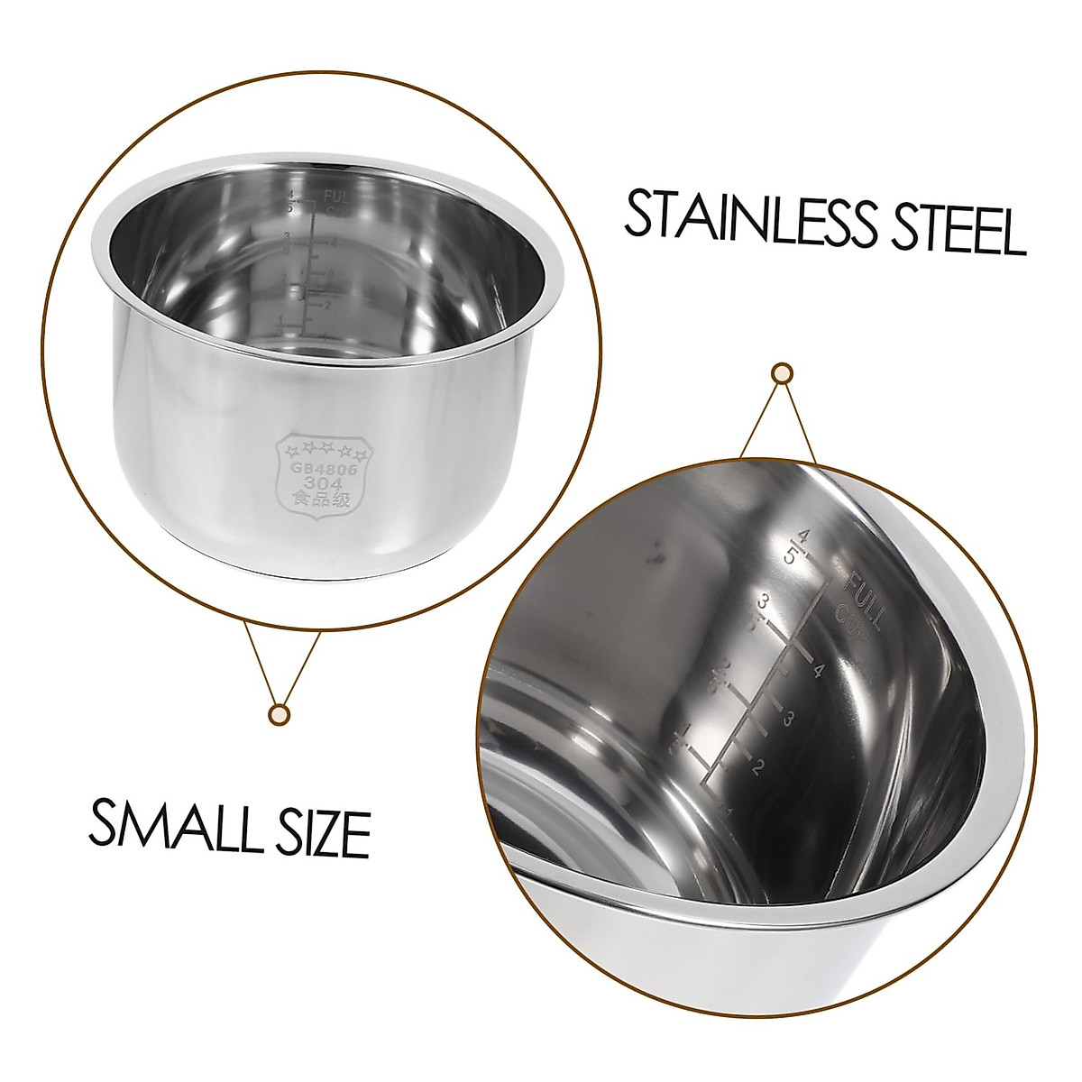 Anneome Rice Cooker Inner Pot Replacement Non Stick Liner for Electric Rice Cooker Cooking Pot for Meal Prep Kitchen Accessory for Cooked Rice