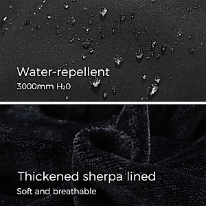 WenVen Men's Winter Puffer Coat Warm Outwear Jacket with Detachable Hood(Black,3XL)