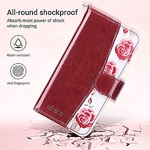 ULAK iPhone 8 Wallet, iPhone SE Wallet Case 2020, iPhone SE 3 Wallet 2022, iPhone 7 Flip Wallet Case, PU Leather Kickstand Card Holder Protective Cover for iPhone 7/8/iPhone SE 2 3 Gen 4.7'', Burgundy