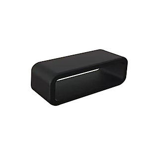 Aliotech 4pcs Rubber Leather Watch Band Strap Loops Black Silicone Replacement Resin Watch Bands Keeper Holder Retainer (Size: 20mm)