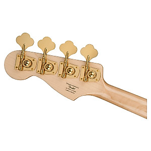 Squier 40th Anniversary Jazz Bass Gold Edition, Ruby Red Metallic, Laurel Fingerboard