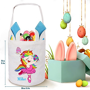 Easter Basket, Jocidea 1 Pack Personalized Easter Basket Personalized Easter Baskets for Girls Boys Personalized Easter Baskets for Kids Personalized Easter Baskets Bulk Easter Basket Stuffers - Pink