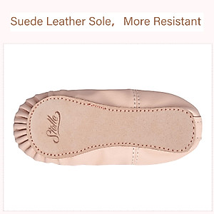 Stelle Girls Ballet Shoes Boys Toddler Soft Leather Dance Slippers for Toddler/Little Kid/Big Kid(Ballet Pink,9MT)