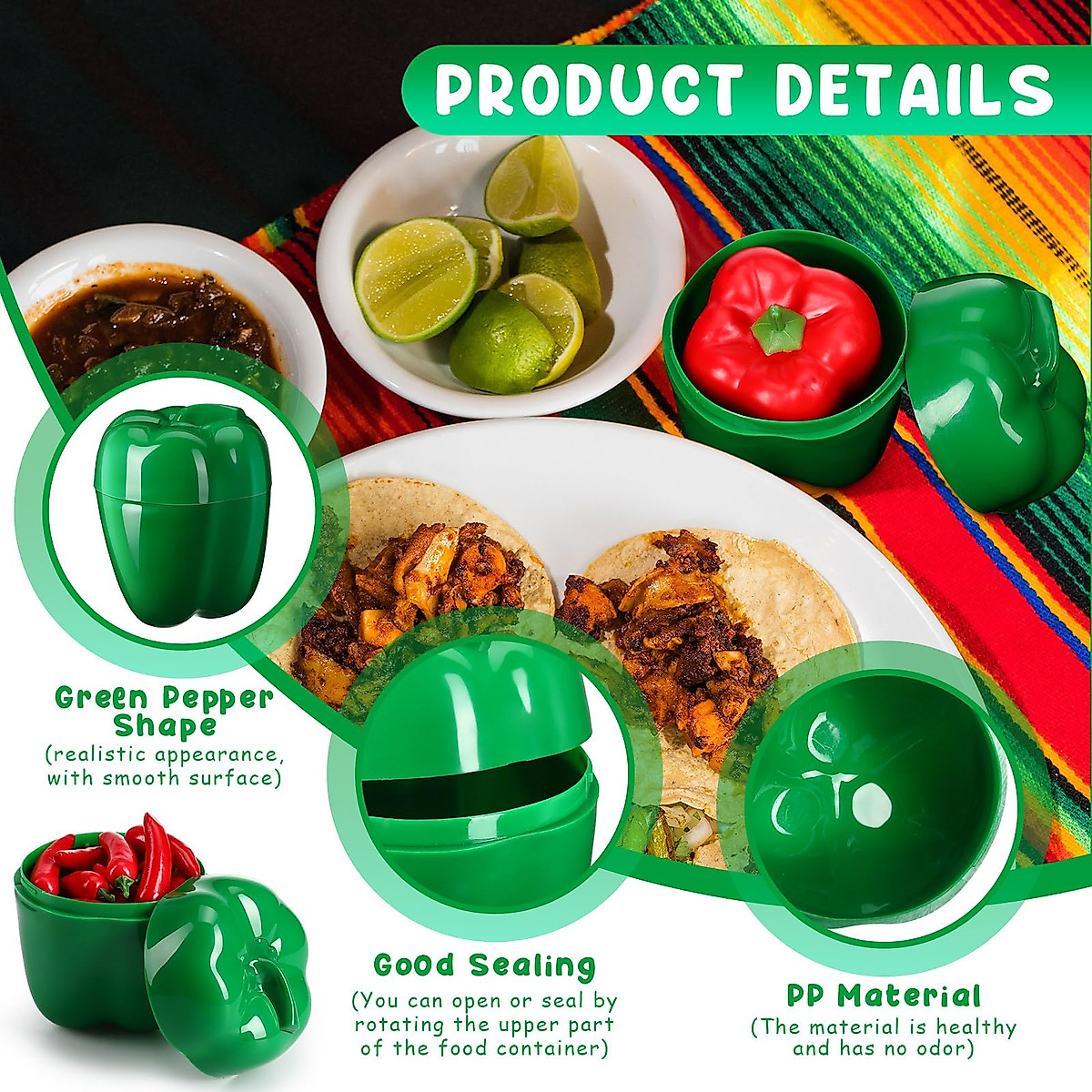 Tioncy 6 Pcs Chili Pepper Decoration Pepper Savers Green Pepper Storage Containers for Refrigerator Reusable Pepper Keepers Plastic Pepper Holder Organizer for Home Festival Kitchen Decorations