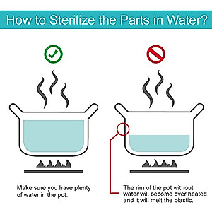 Maymom Wide-Mouth Milk Storage Collection Bottle with SureSeal Sealing Disk; Compatible with Spectra/Motif Luna/Ameda MYA/Bellababy Pumps. Can Replace Spectra S1 S2 Bottles, 6 pc (4.7Oz/140mL, 6pc)