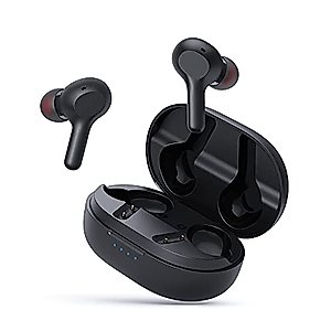 QHQO Wireless Earbuds, Bluetooth V5.2 Earbuds with Reduction Touch Control, Noise Cancelling Bluetooth Headphones with Deep Bass Sound in Ear Earphones for iPhone and Android