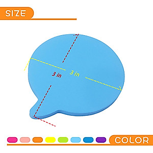 Bubble Shape Sticky Notes 8 Color Bright Colorful Sticky Pad 75 Sheets/Pad Self-Sticky Note Pads