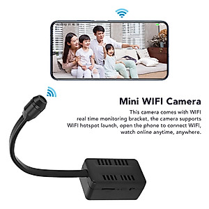 VBESTLIFE Mini WiFi Camera with Snake Lens, Security Wireless Camera for Indoor Outdoor HD 1080P Video Recorder, Al Motion Monitoring, Smart Encoding, 10m Hotspot Distance, Video Playback