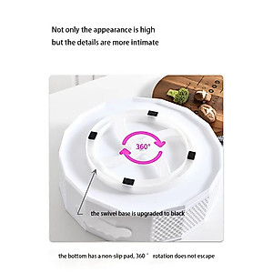 Plastic Turntable Cabinet Organizer, 12" Inch Spice Rack Turntable with 360º Rotation for Cabinets, Refrigerator, Pantry, Office, Bathroom, Etc. (Green)