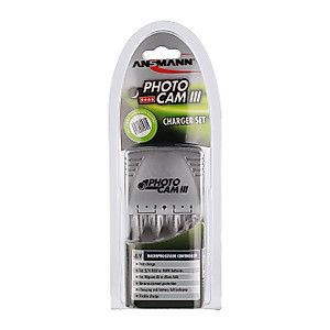 Ansmann PCIII UK Plug Battery Charger for AA/AAA Rechargeable Batteries & 4 x 800mAh AAA Rechargeable Batteries | Charges 2 or 4 Batteries in Pairs