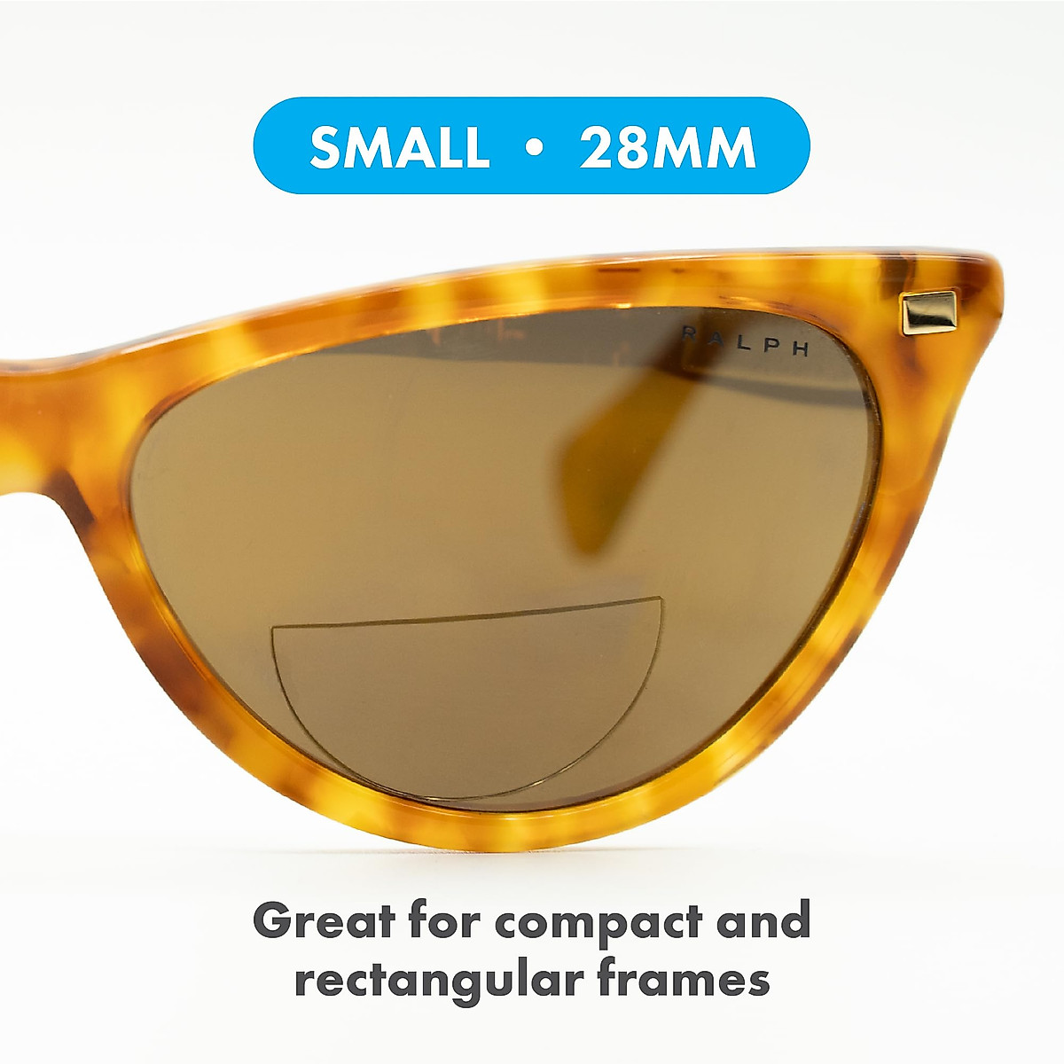 StickTite Lenses Small 28mm (Single Pack) – Stick-on bifocal lenses - Instantly convert sunglasses into magnified, bifocals. Reusable lenses (1 pair) 1.75 diopter