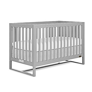Dream On Me Arlo 5-in-1 Convertible Crib in Pebble Grey, JPMA Certified, 3 Mattress Height Settings, Non-Toxic Finish, Made of Sustainable and Sturdy Pinewood