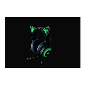 Razer Kraken Kitty RGB USB Gaming Headset: THX 7.1 Spatial Surround Sound - Chroma RGB Lighting - Retractable Active Noise Cancelling Mic - Lightweight Aluminum Frame - for PC - Classic Black