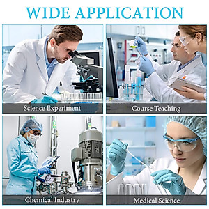 Lurrose Graduated Cylinders Set 5 Plastic Measuring Cylinders Lab Test Tube 250ml, 100ml, 50ml, 25ml, 10ml with 4 Droppers 2 Tube Brushes for Science Projects School