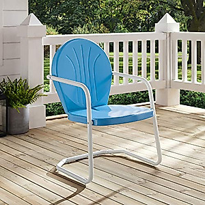 Crosley Furniture Griffith Metal Outdoor Chair - Sky Blue
