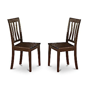 East West Furniture PFAN6-CAP-W Dining Set, 6-Piece