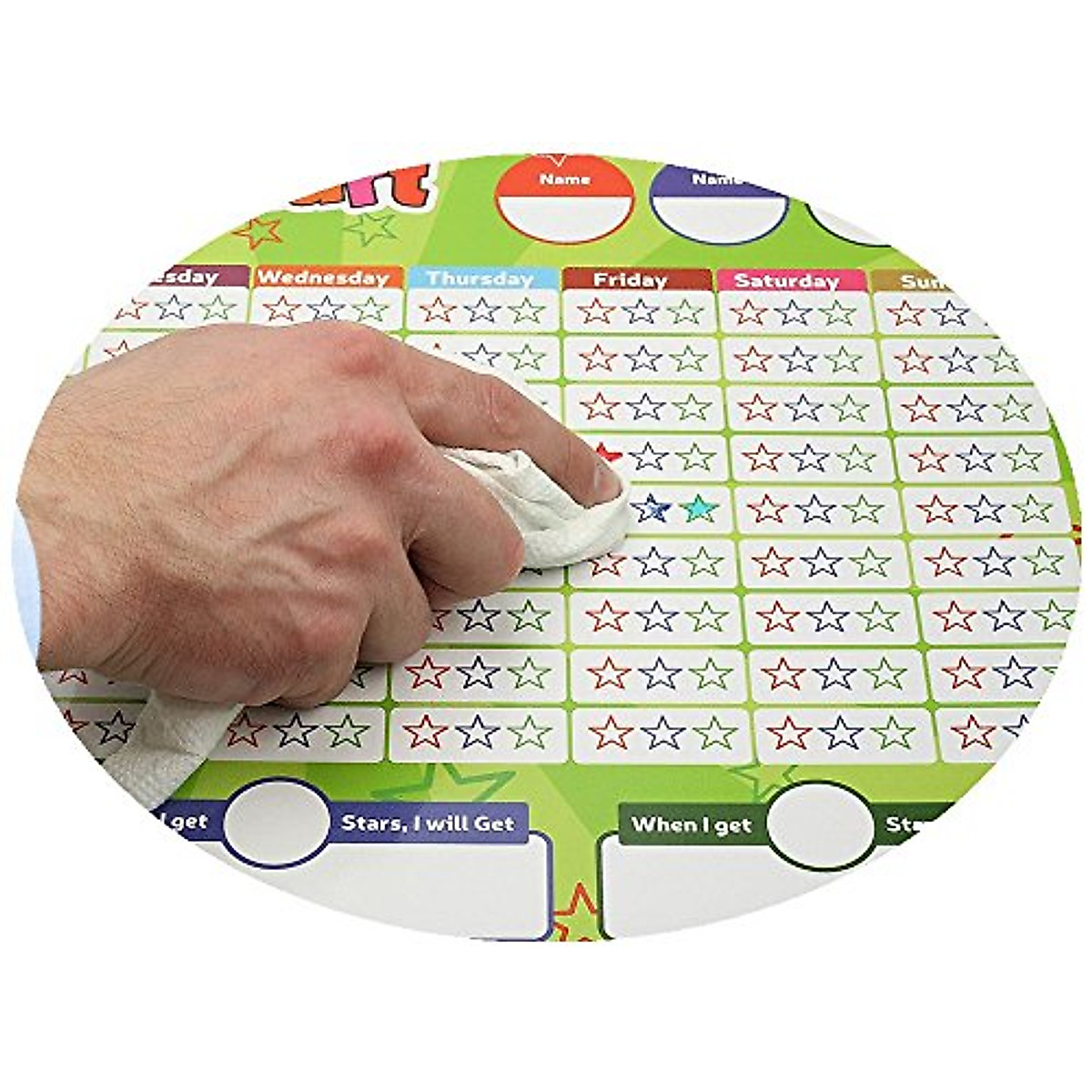 Magnetic Behavior/Star/Reward Chore Chart, One or Multiple Kids, Toddlers, Teens 17" x 13", Premium Dry Erase Surface, Flexible Chart with Full Magnet Backing for Fridge, Teaches Responsibility!
