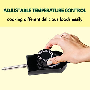 Electric Skillets Nonstick 16-Inch Extra-Large with Lids - Deep Electric Frying Pan, Adjustable Temperature, for Roast Fry Grill Stew Bake Make Casseroles and More, Black